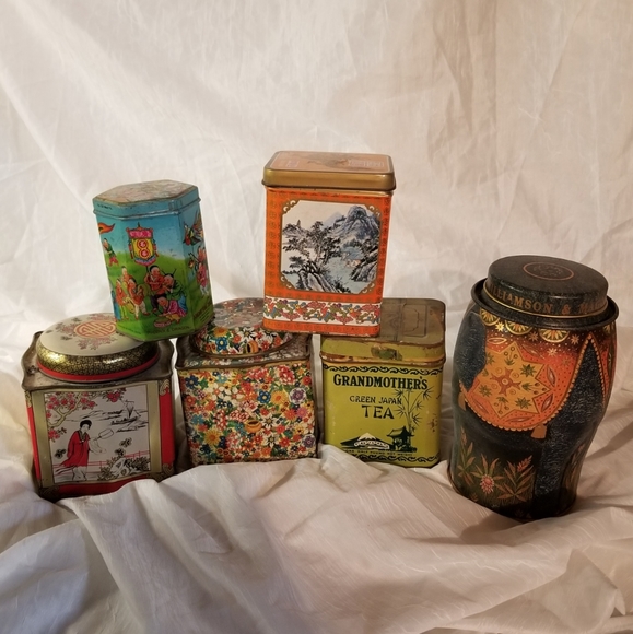 Vintage | Accents | 6 Vintage Tea Tins | Poshmark